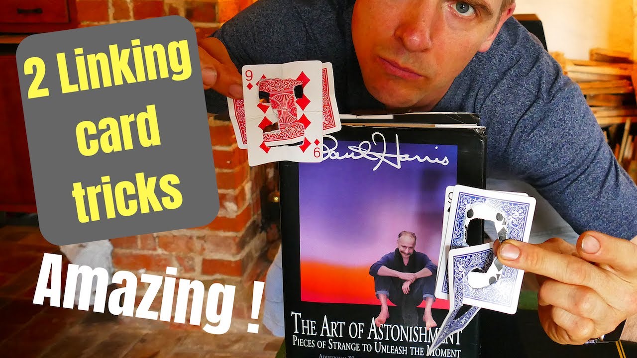Dan Trix performs 2 linking card tricks from the amazing book art of astonishment by Paul Harris ...
