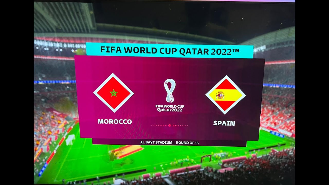 MOROCCO VS SPAIN | WORLD CUP 2022- ROUND 16 | WATCH ALONG & eFootball ...
