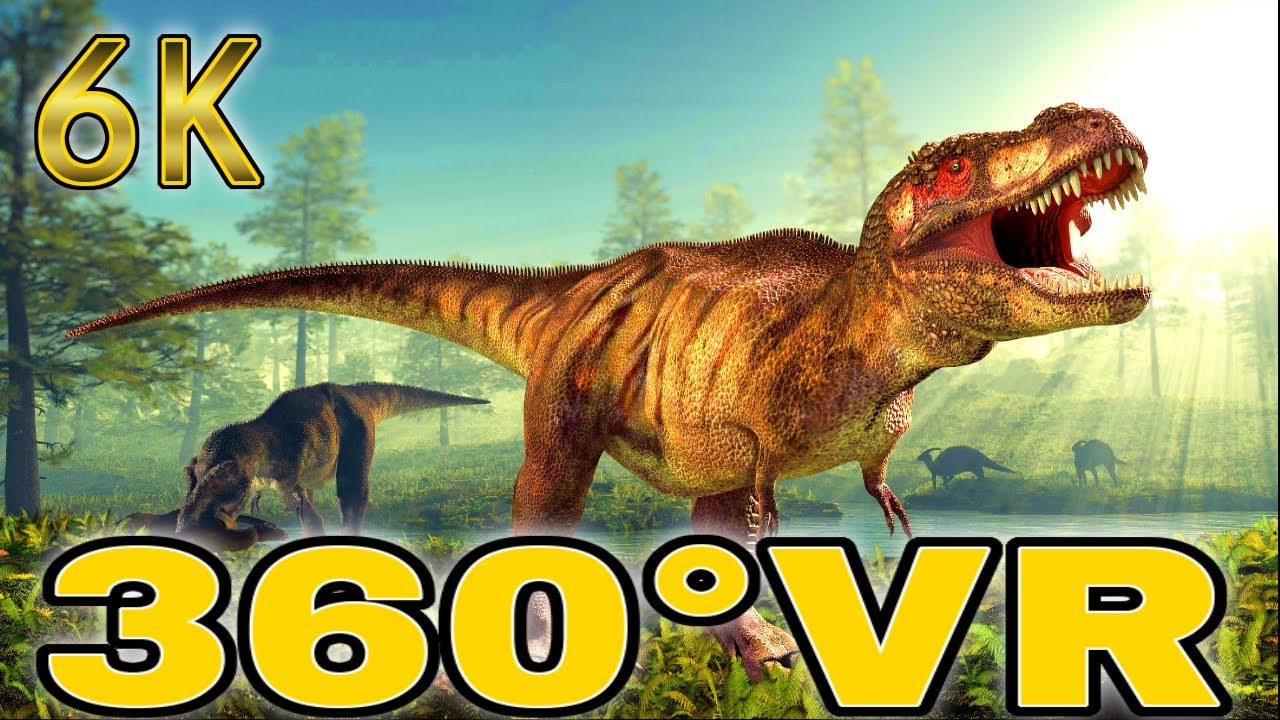 360° VR T-Rex Carnotaurus Ankylosaurus Triceratops Tyrannosaurus Dino ...