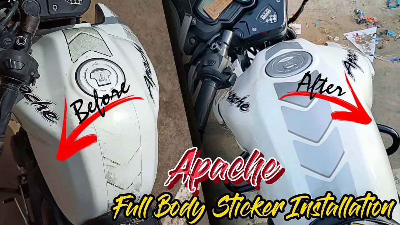 Apache RTR Sticker Installation 🔥| Puraka Radium's Lalsot | Modified ...