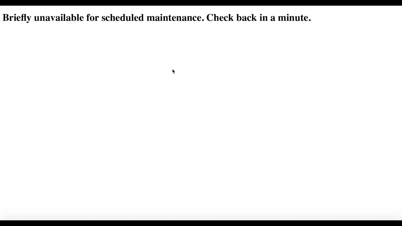 WordPress Maintenance Screen Fix and Repair - YouTube