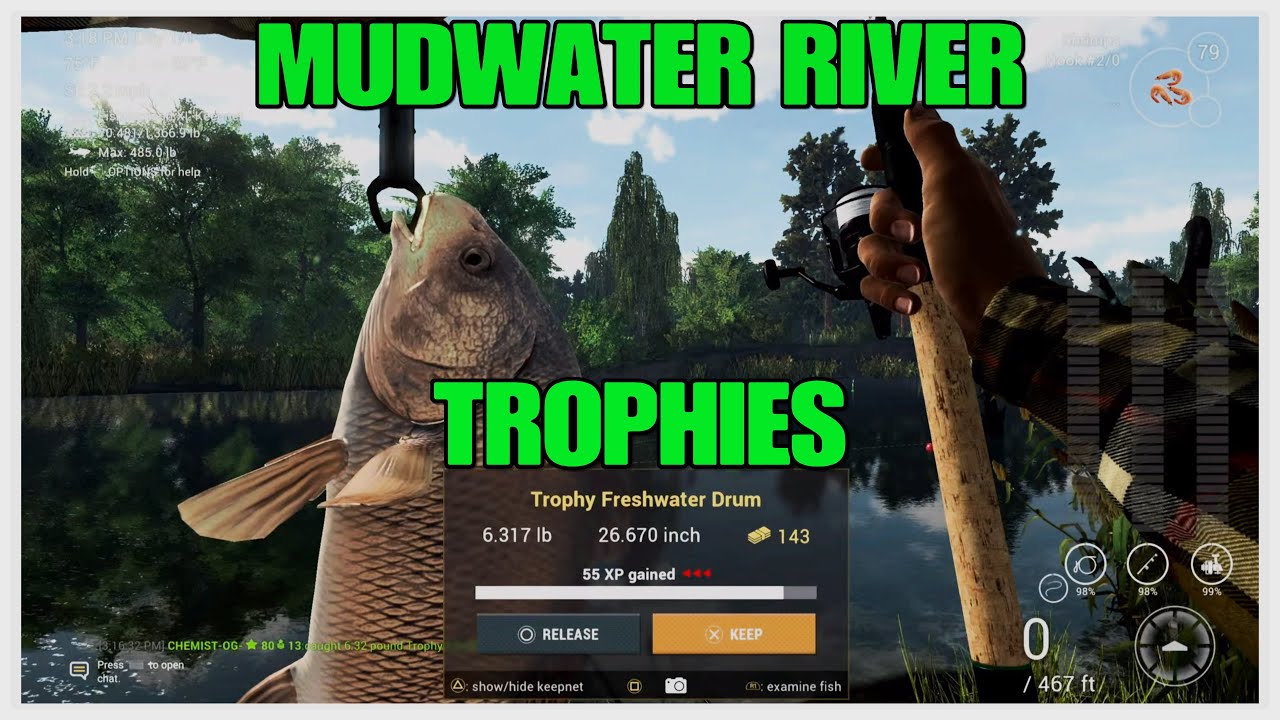 Trophies At Mudwater River Guide - Fishing Planet - YouTube