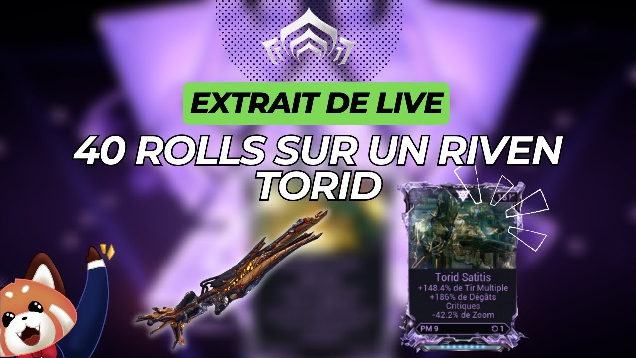 40 rolls sur un Riven Torid #warframe - YouTube