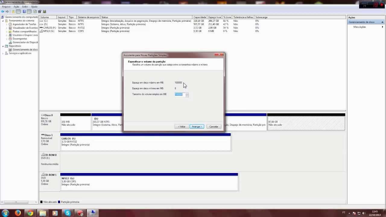Como dividir/separar o disco local do seu computador - YouTube