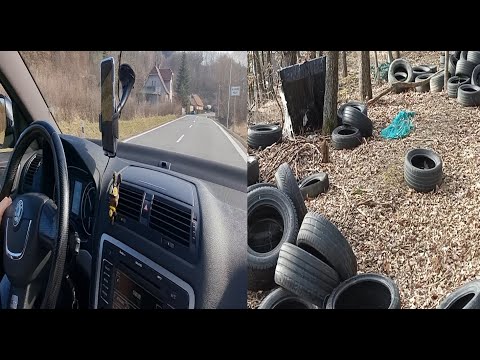 Autovlog. Tip na výlet. Projížďka k hotelu Všemina. Našli jsme černou skládku pneumatik v lese!