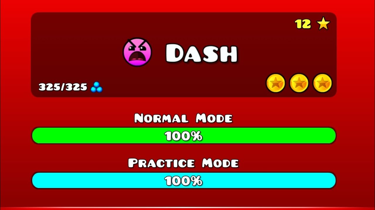 Geometry dash 2.2 | Level Name "Dash" | All Coins | - YouTube