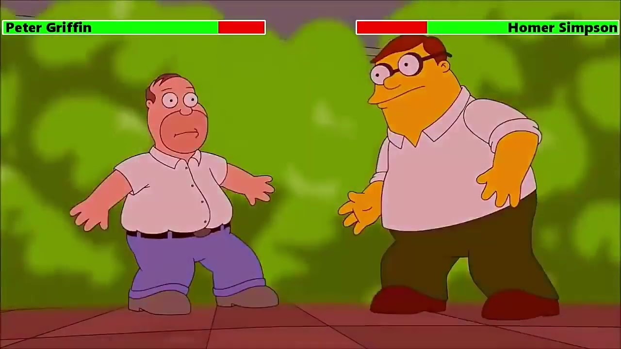 Homer Simpson Vs Peter Griffin Fight Healthbars Part Three: The ...