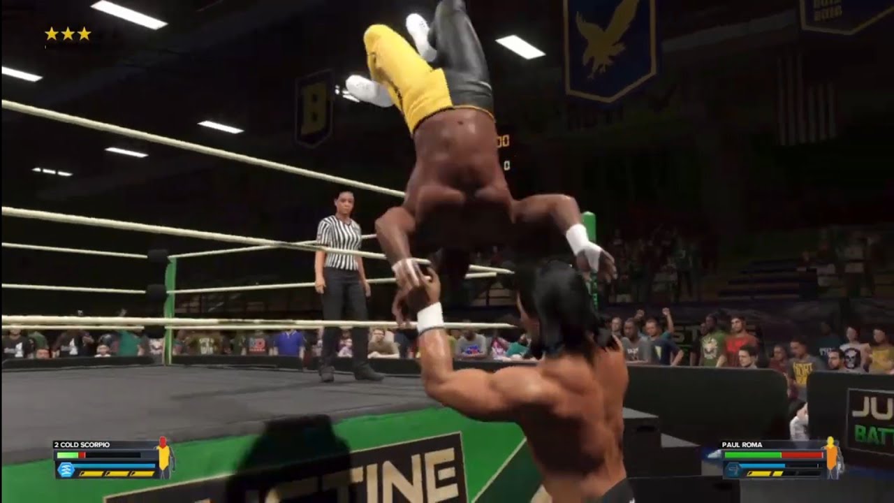 Heroes of Wrestling. 2 Cold Scorpio vs Paul Roma. WWE 2K23 - YouTube