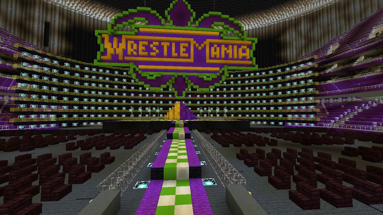 MINECRAFT - WRESTLEMANIA 34 STAGE + DOWNLOAD - YouTube