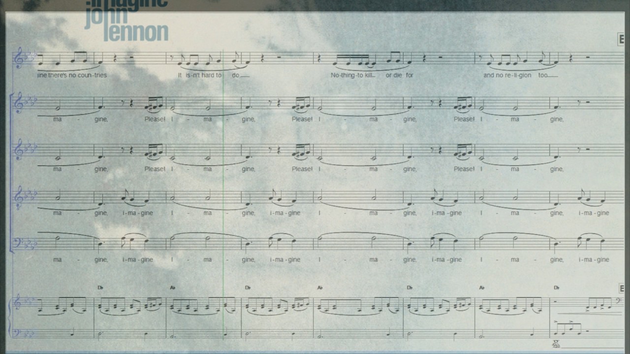 Imagine - John Lennon - Arrangement for choir, solist and piano - YouTube