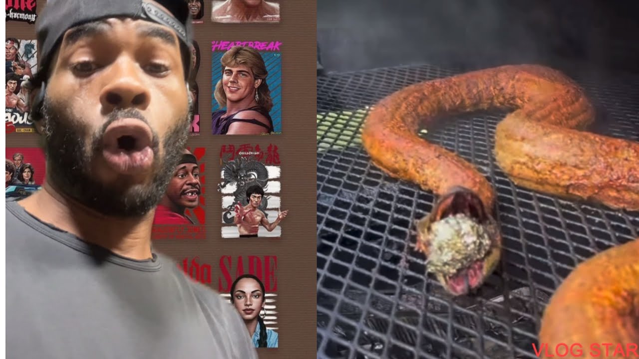 Who is eating barbecue Snake? 🐍 #snake #homecook #bernardhardison # ...