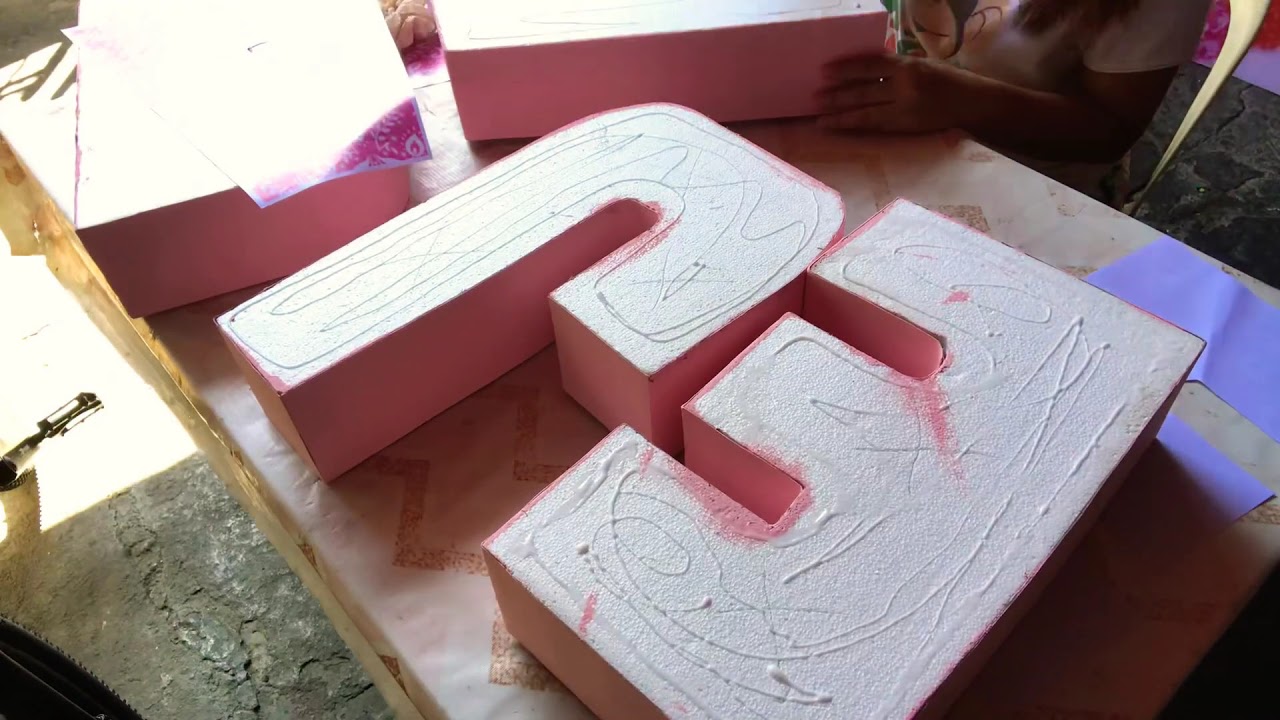 Styro letter standee - YouTube