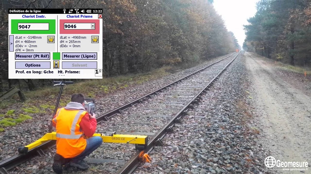 GEOMESURE - Rail Trimble Gedo Vorsys - Principe - YouTube