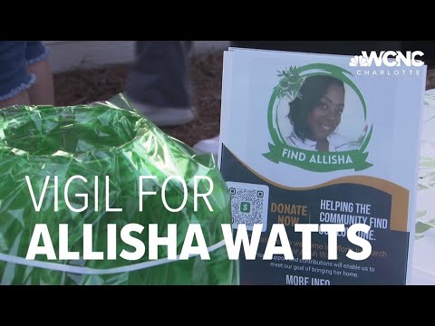 Second vigil held for missing woman, Allisha Watts - YouTube
