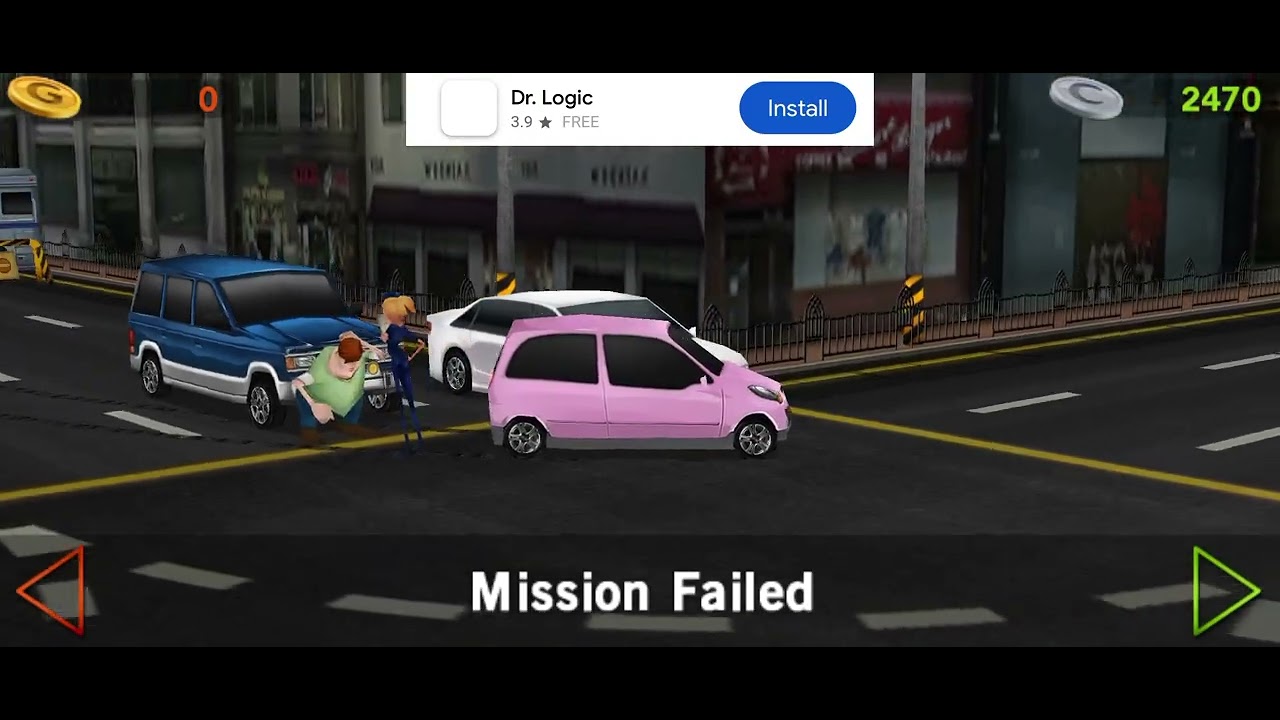Dr driving game. Mission fail. - YouTube