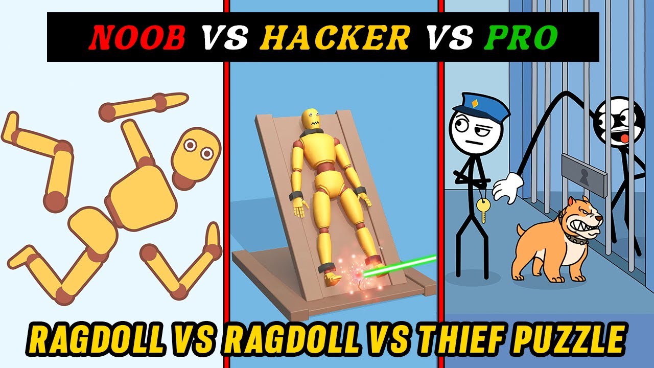 NOOB vs HACKER vs PRO | Break The Ragdoll and Thief Puzzle Android Gameplay Tips and Tricks ...