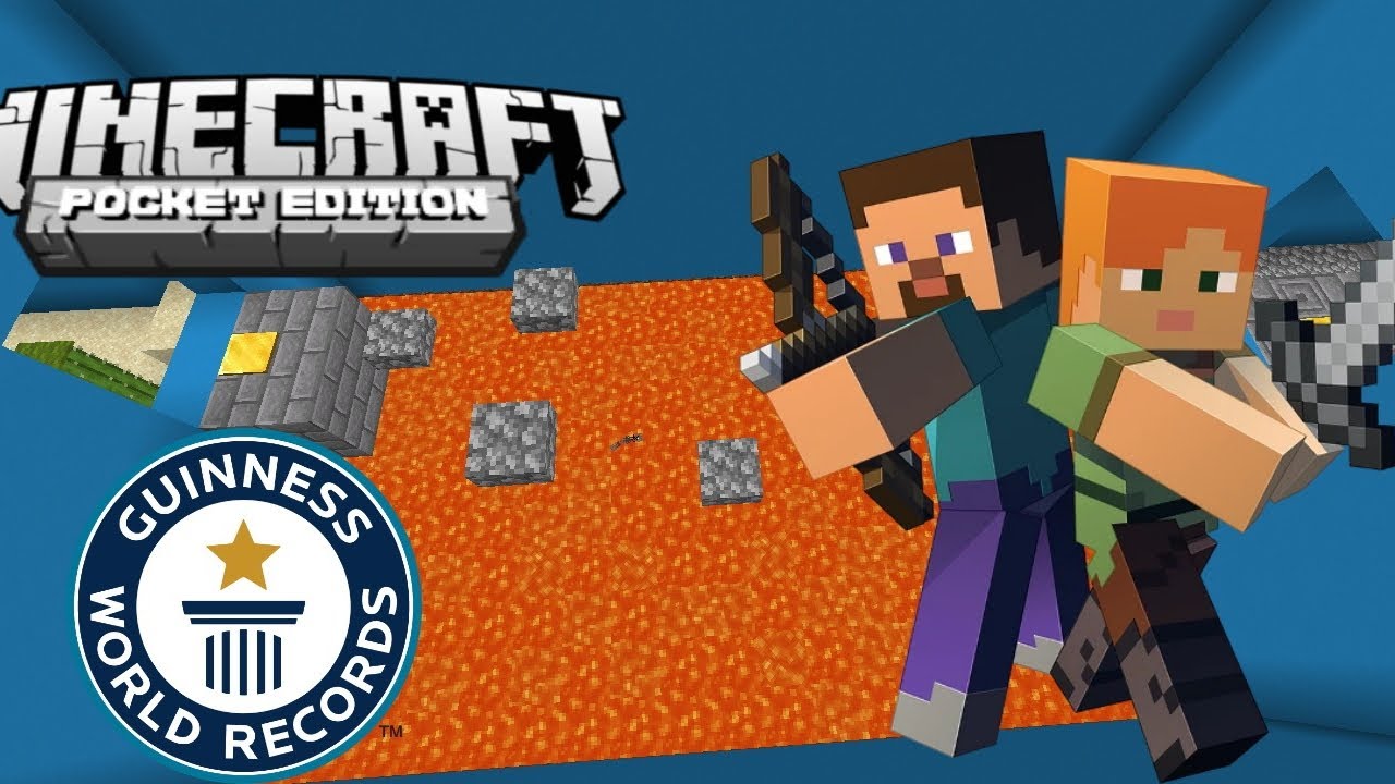 Minecraft Parkour Guinness world record with pocket edition - YouTube