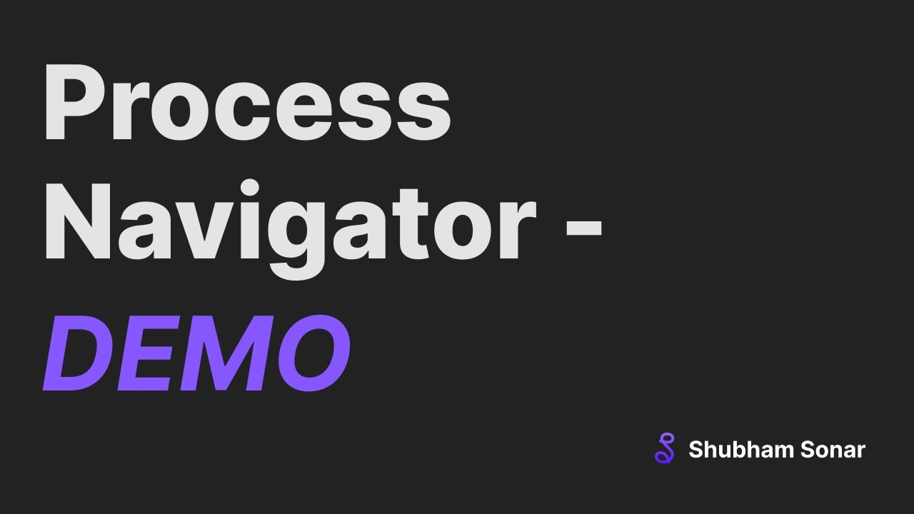 Demonstration of Process Navigator using a sample use case - YouTube