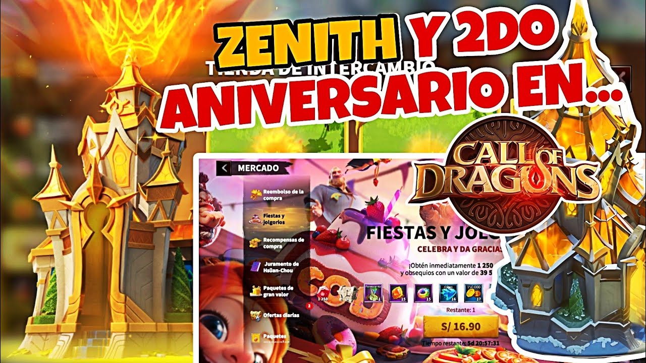 ZENITH LLEGA EN (CALL OF DRAGONS) Y EVENTOS DE 2DO ANIVERSARIO - YouTube