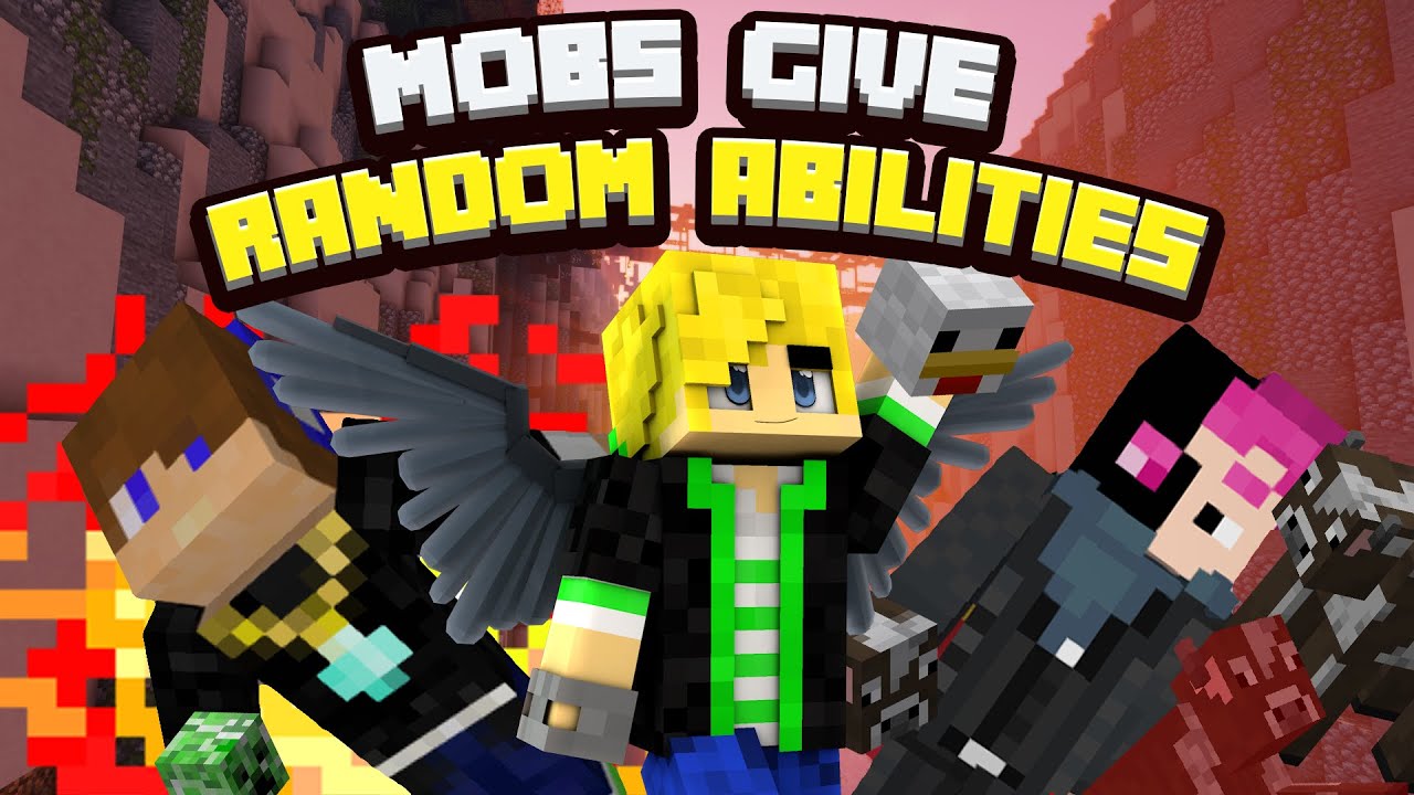 Mob Heads Give us Random Abilities in Minecraft! - YouTube