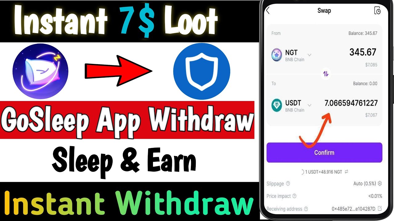 Go Sleep Pro App Withdrawal || New Crypto Loot Today || Sleep And Earn ...