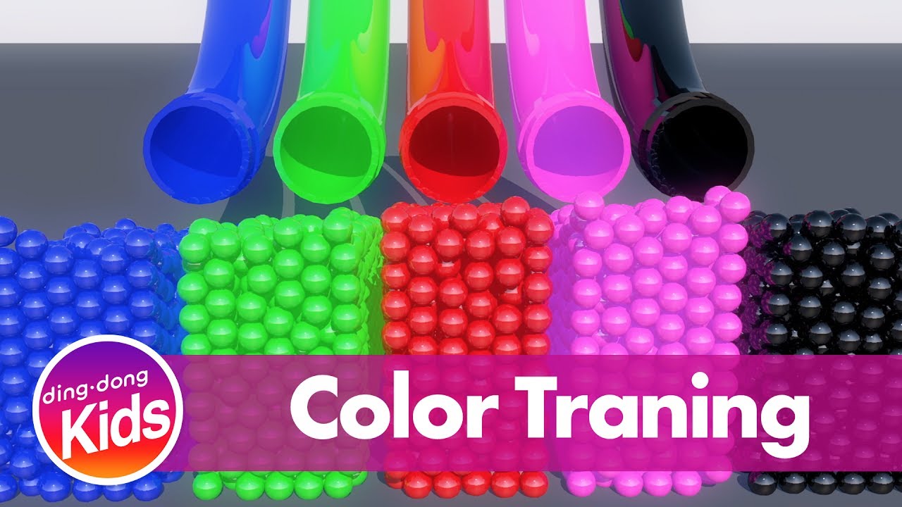 Teach Color With Balls 3D Toy Tube | video collection for Kids 유아용 칼라볼 ...