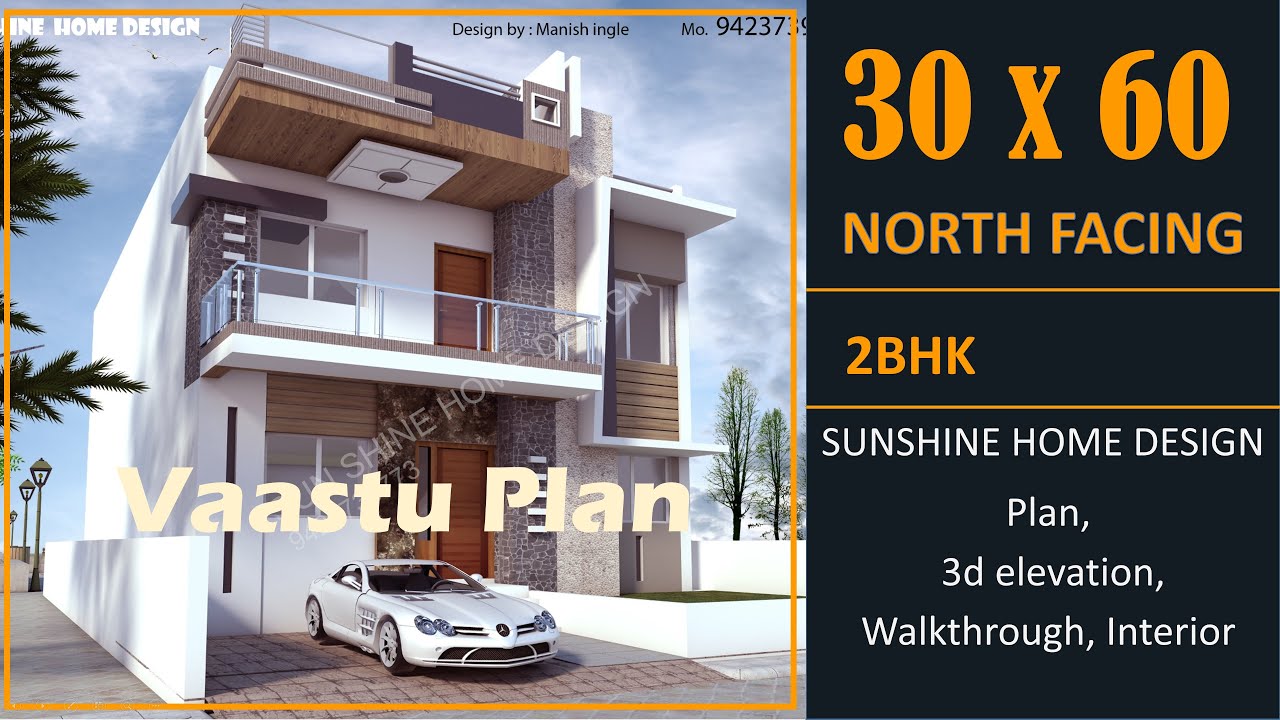 30 x 60 North face plan # Vaastu House plan - YouTube