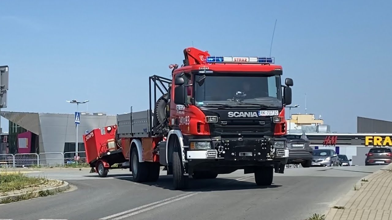 [POŻAR MERKURY] 341[R]83 SCKw Scania P320/WISS + 341[R]P5 - JRG PSP ...