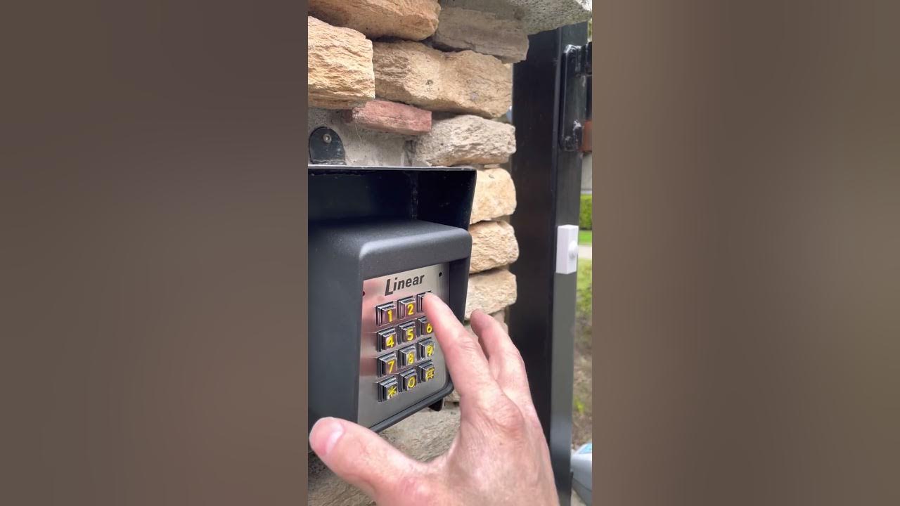 How to change or set up Linear gate keypad pass code - YouTube