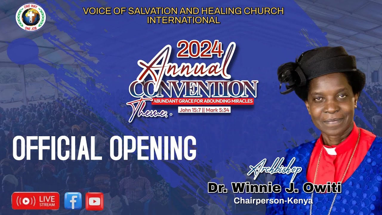 VOSH ANNUAL CONVENTION 2024 || TUESDAY 13TH AUGUST || OFFICIAL OPENING ...