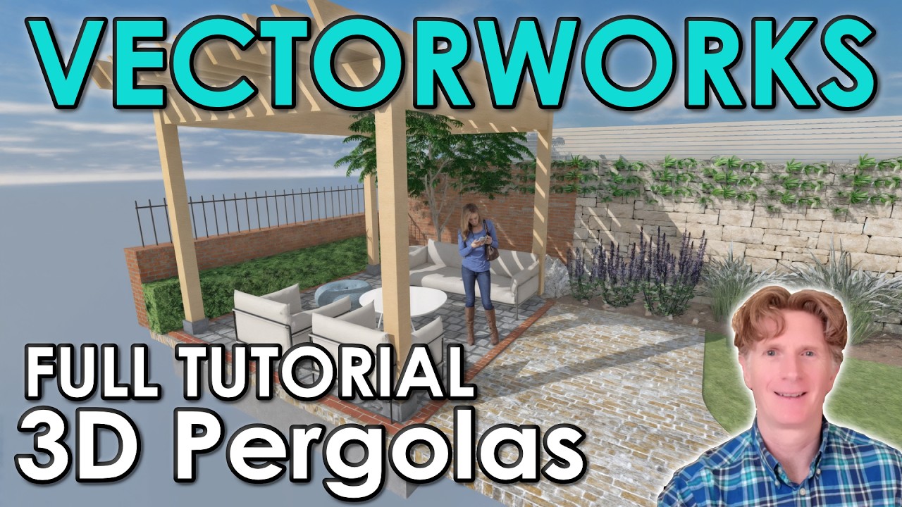 Vectorworks Garden Design: 3D Pergolas - YouTube
