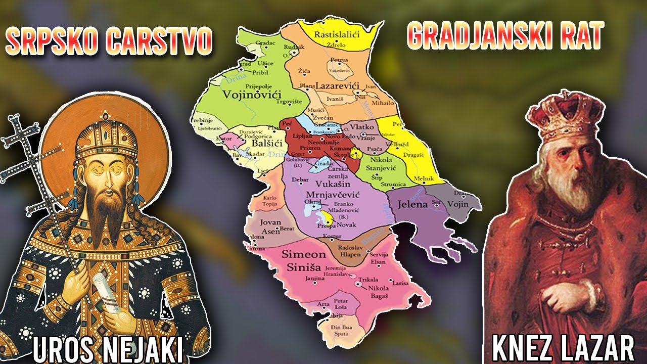 GRADJANSKI RAT U SRPSKOM CARSTVU 1369 - YouTube
