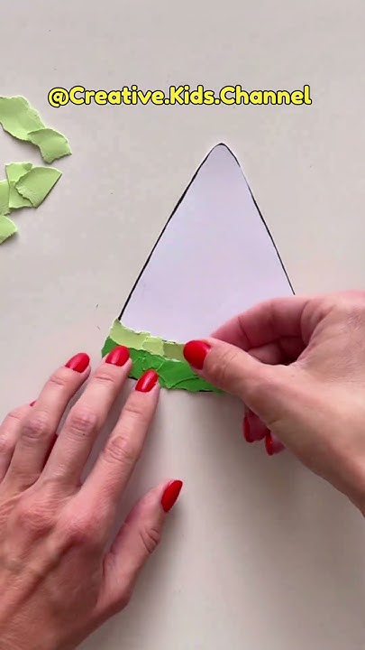 Cute Watermelon 🍉 Torn Paper Craft Idea for Kids - YouTube