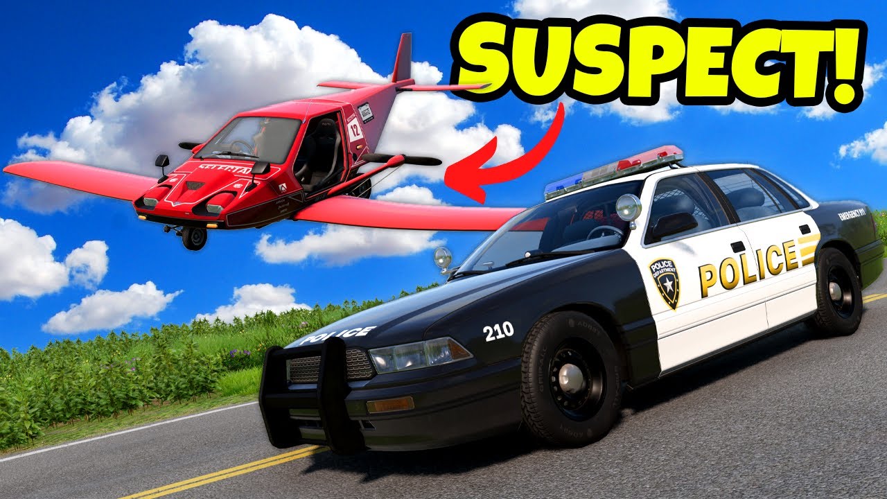 Dangerous Police Chases with Buses and Planes in BeamNG Drive Mods ...