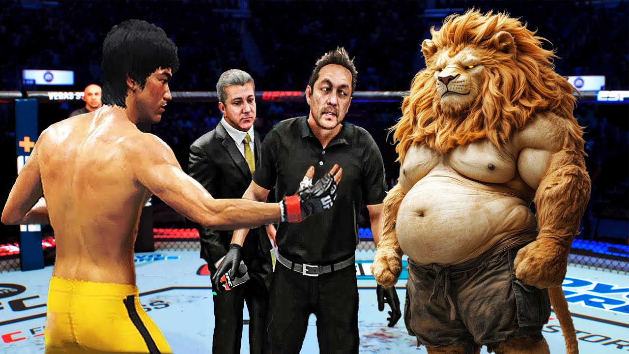 UFC 4 | Bruce Lee vs. Combat Lion (EA Sports UFC 4) - YouTube