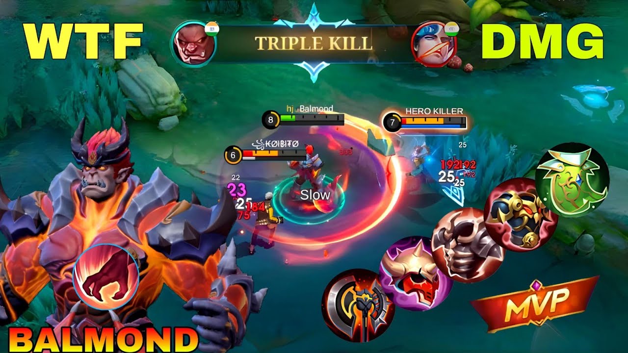 WTF DAMAGE | BALMOND BEST BUILD AND EMBLEM | BUILD TOP 1 GLOBAL BALMOND ...