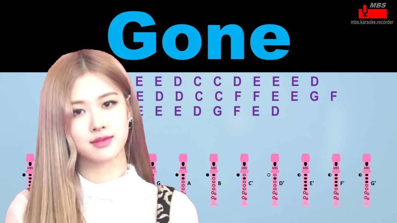 Gone Blackpink - Rose Flute Recorder Tutorial / How To Play - YouTube