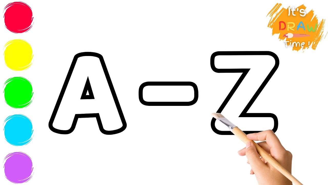 How to Draw with Gouache – Drawing Letter A to Z | Step-By-Step ...