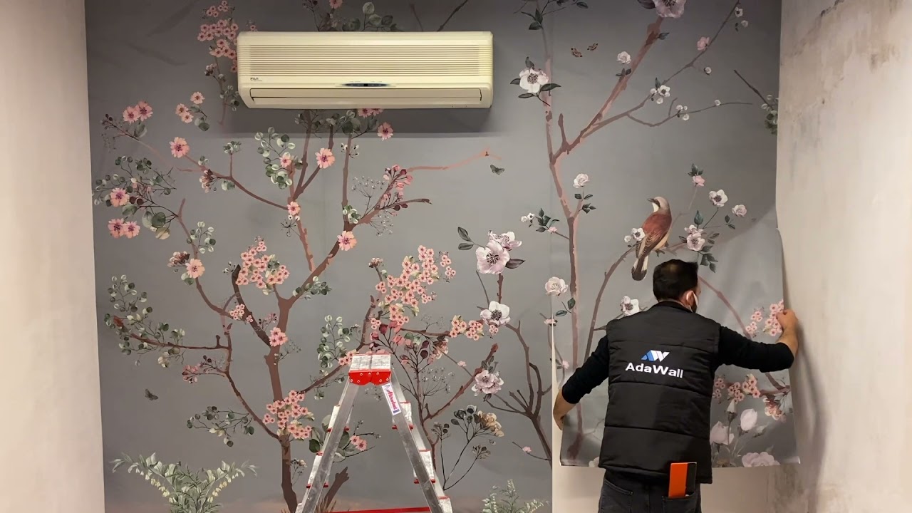 HOW TO APPLY MURAL WALLPAPER - YouTube