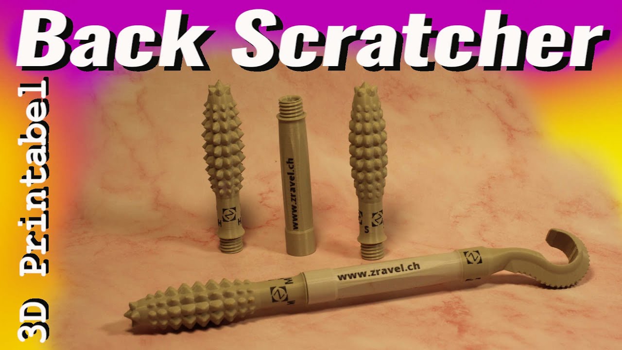 3D-Printable Wellness Back Scratcher as well as stimulating and ...