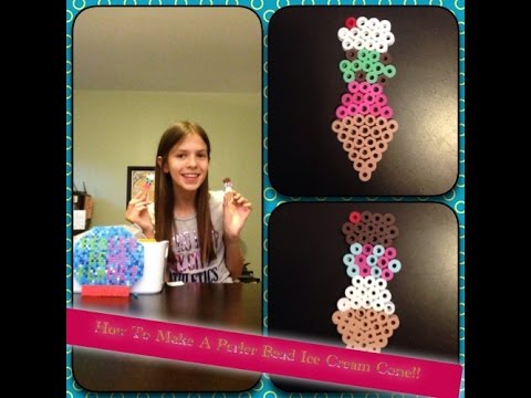 How To Make A Perler Bead Ice Cream Cone - YouTube