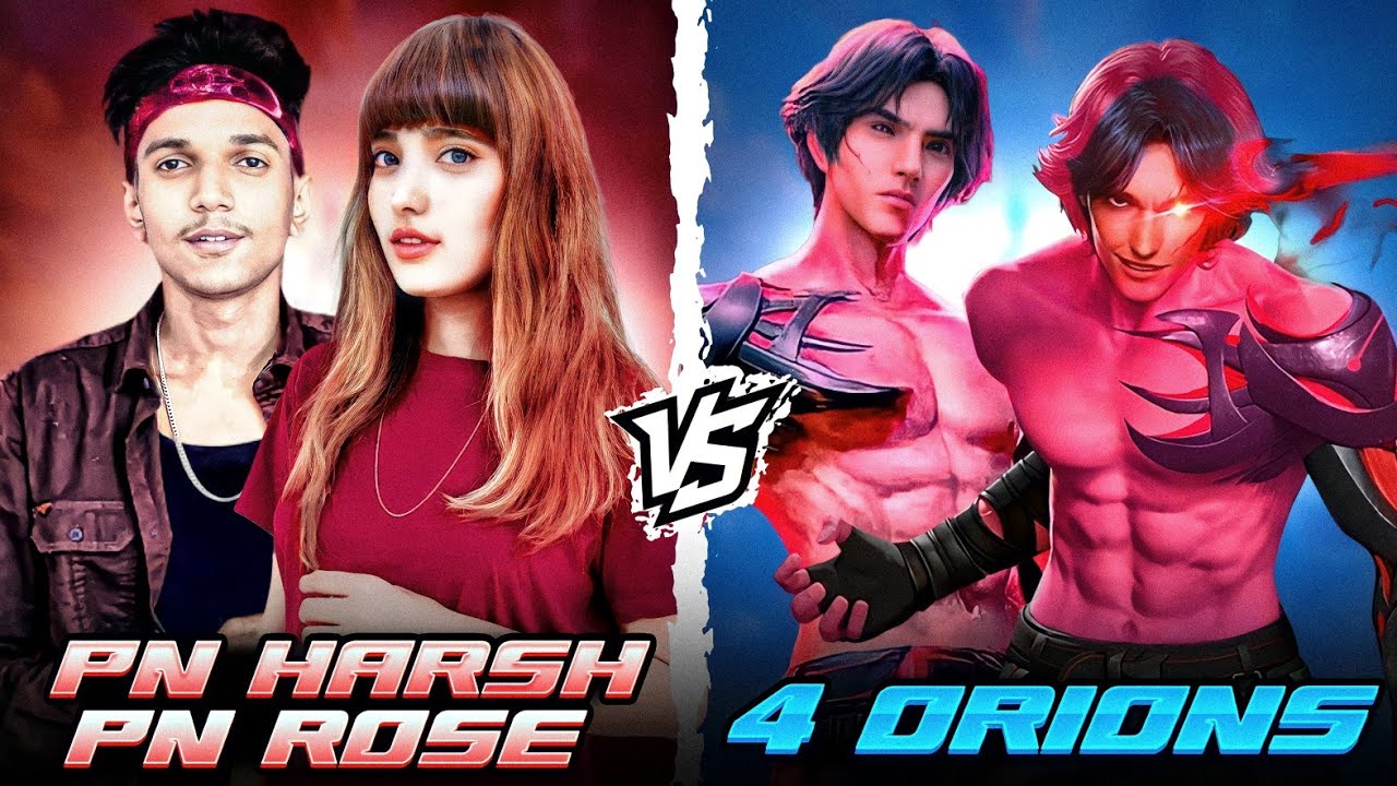 PN HARSH 🥵 & ️ PN ROSE vs 4 ORION 👹 CHARACTER'S ! WITH FUNNIEST ...