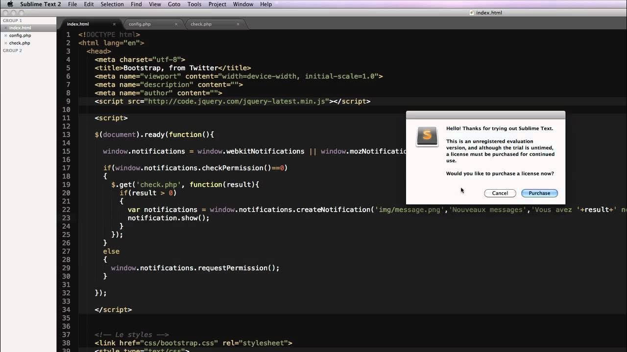 API notification HTML5 avec PHP et Jquery - YouTube