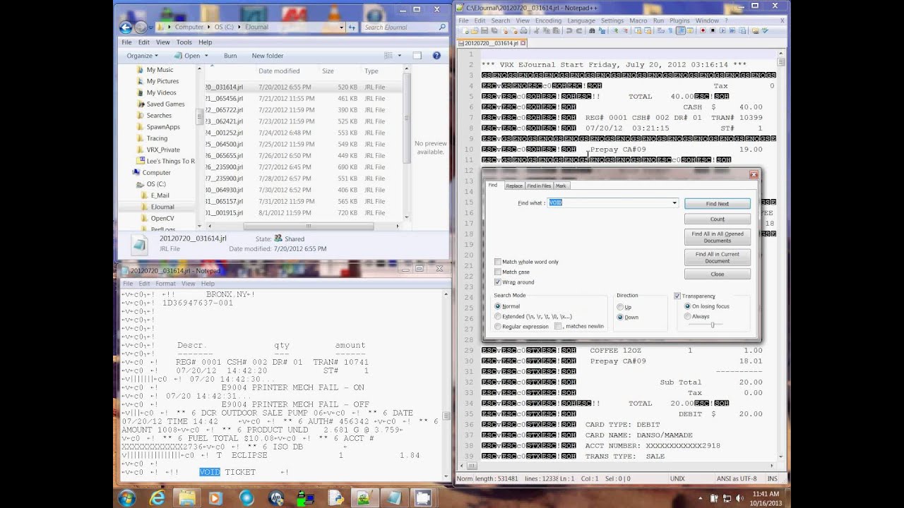 Searching a EJournal JRL file with Notepad++ - YouTube