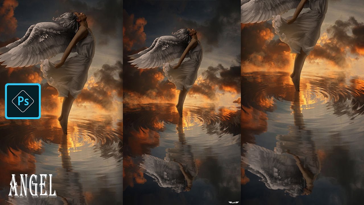 How to make Angel with Water Ripple Effect an Photoshop ( Speedart ...