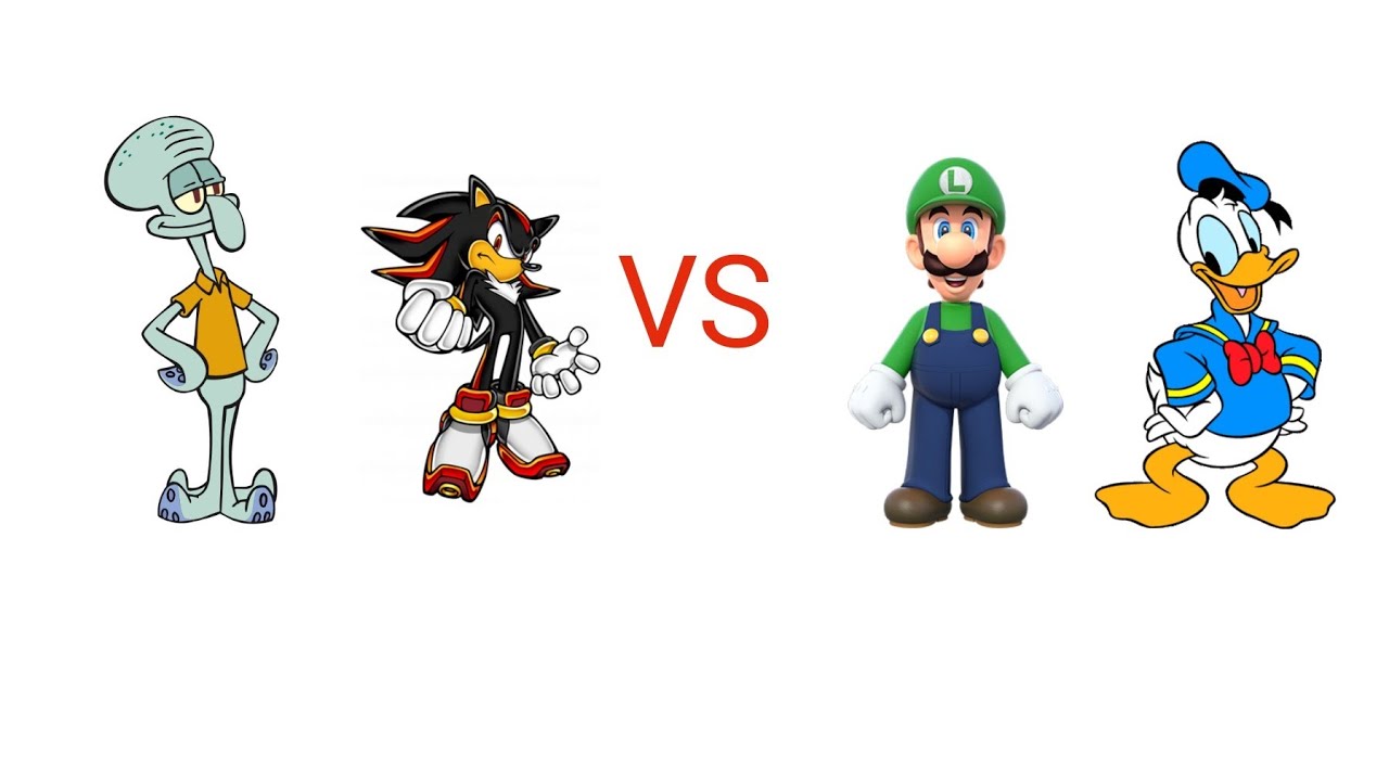 mugen shadow/squidward vs Donald duck/luigi - YouTube