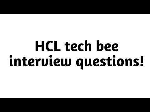 HCL tech bee program interview questions 2022 - YouTube