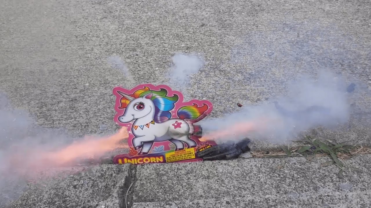 TNT Unicorn Poop Fountain Firework - YouTube