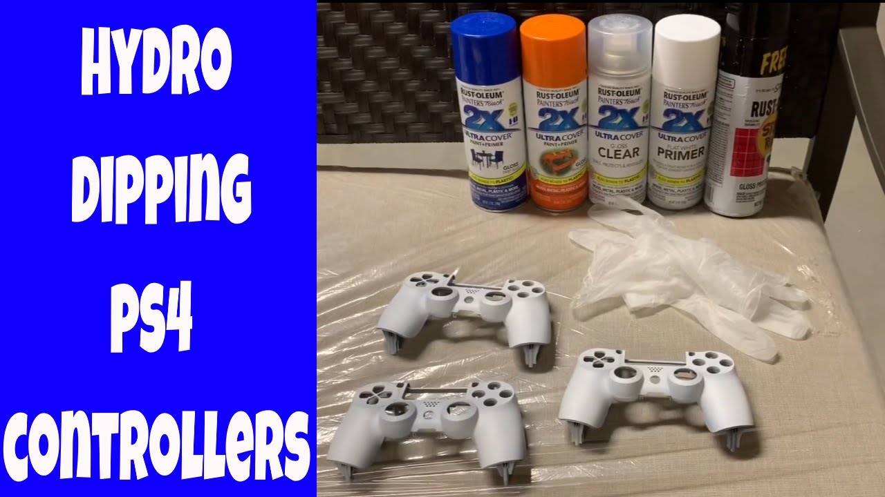 Customizing 3 PlayStation PS3 PS4 PRO Controllers with HYDRO DIPPING - HOW TO Dip DIY EASY ...