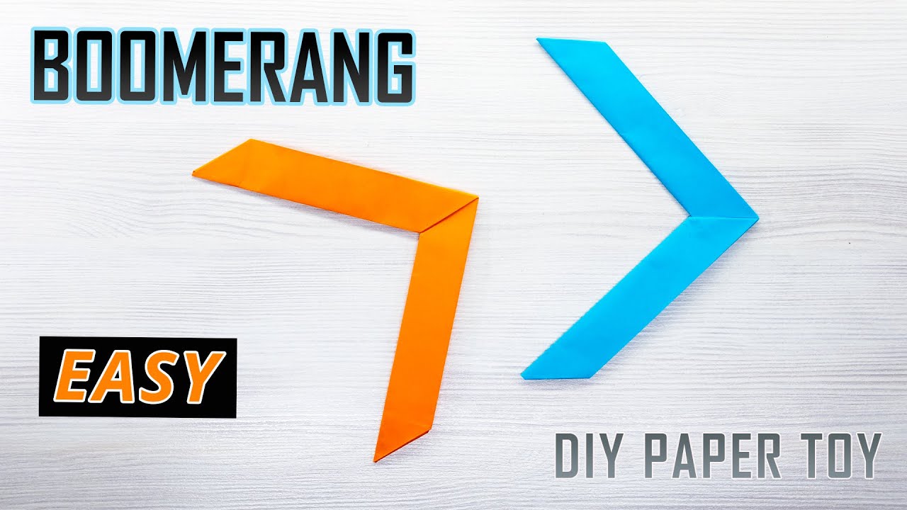 Easy Origami Boomerang - a Fun DIY Paper Toy - YouTube